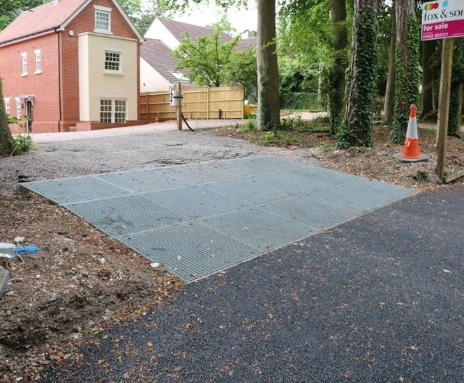 RB heavy duty tree root protector for new driveway | Green Grid Systems
