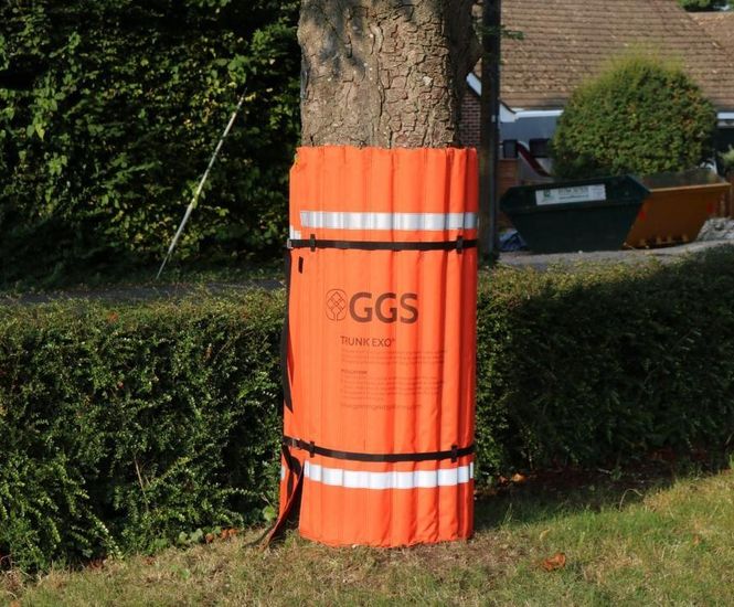Trunk Protecta® - waterproof, high-visibility canvas tree guard | Green ...