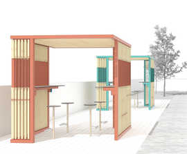 Cuby enclosed outdoor seating module for public spaces | mmcité UK ...