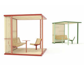 Cuby enclosed outdoor seating module for public spaces | mmcité UK ...