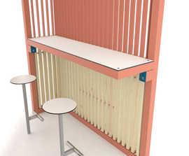 Cuby enclosed outdoor seating module for public spaces | mmcité UK ...