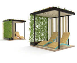 Cuby enclosed outdoor seating module for public spaces | mmcité UK ...