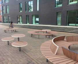 Lago round seating | mmcité UK | ESI External Works