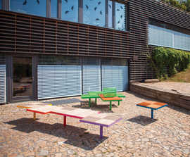 Pixel square seating modules | mmcité UK | ESI External Works