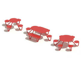 Orbit - Metal Outdoor Seating Unit with Circular or Oval table | mmcité ...