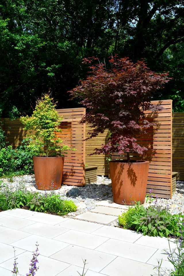 Cado contemporary corten steel circular planter | Taylor Made Planters ...
