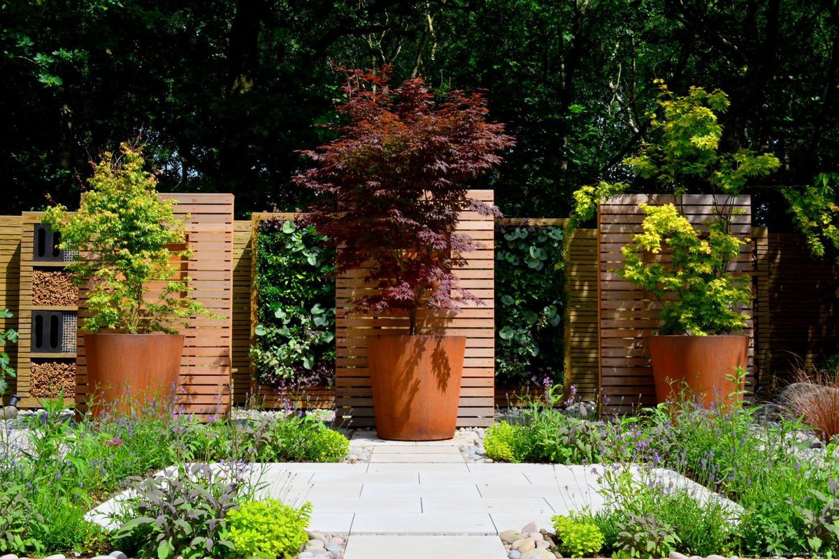 Cado contemporary corten steel circular planter | Taylor Made Planters ...