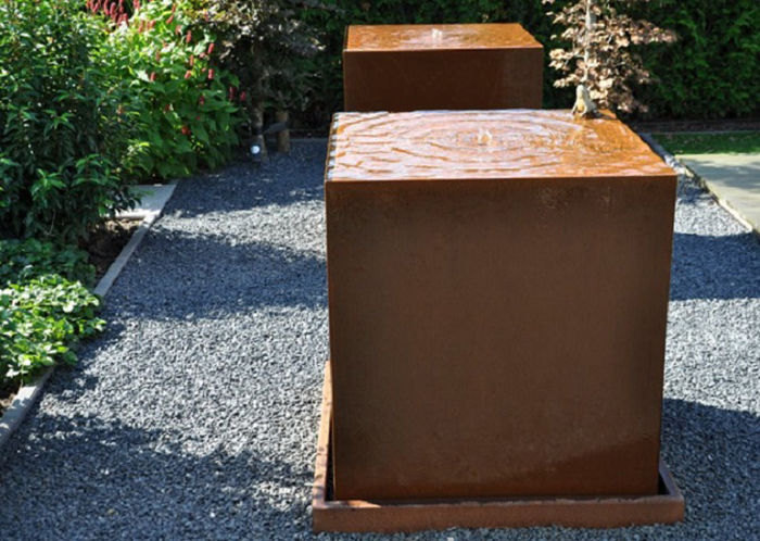 Water Block - corten steel water feature | Taylor Made Planters | ESI ...