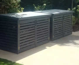 Slatted timber bin store | The Bike Shed Company | ESI External Works