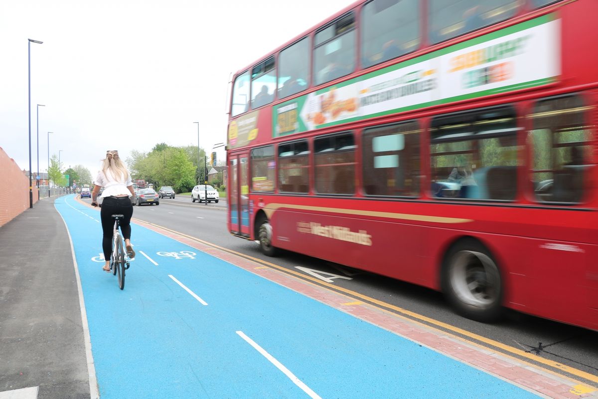 Cycle route surfacing - Selly Oak Triangle, Birmingham | Images