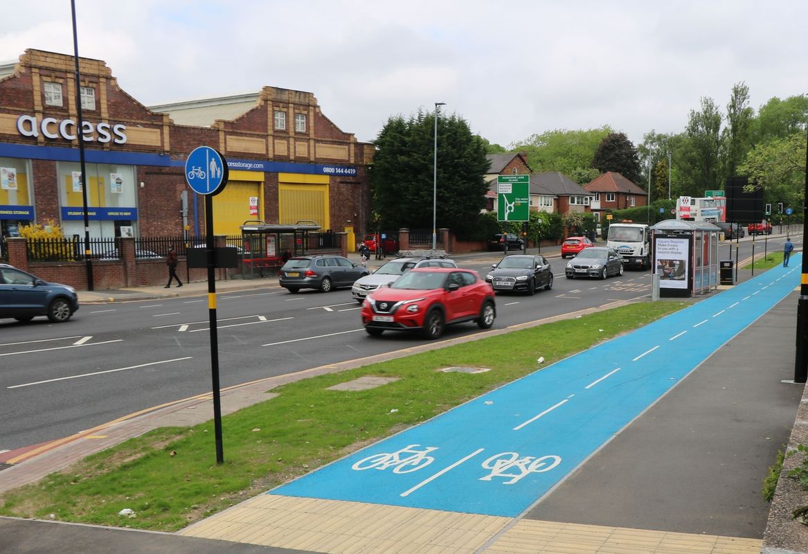 Cycle route surfacing - Selly Oak Triangle, Birmingham | Images