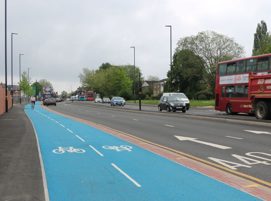 Cycle route surfacing - Selly Oak Triangle, Birmingham | Images