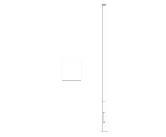 Square wooden poles for street luminaires | Selux UK