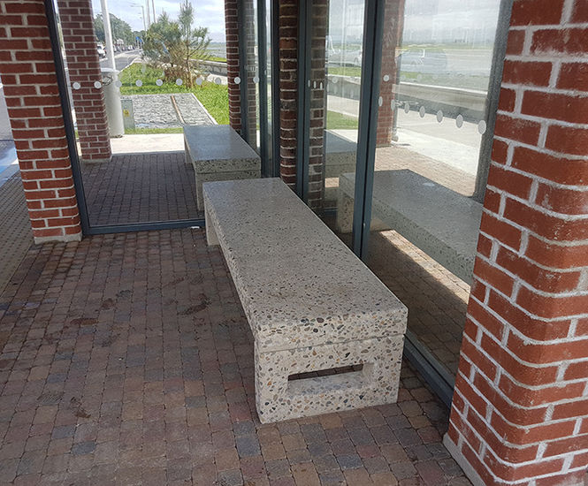 Bus Shelter concrete bench | Cassidy Brothers