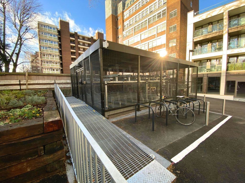 Carlton high-security cycle enclosure | The Bike Storage Company | ESI ...