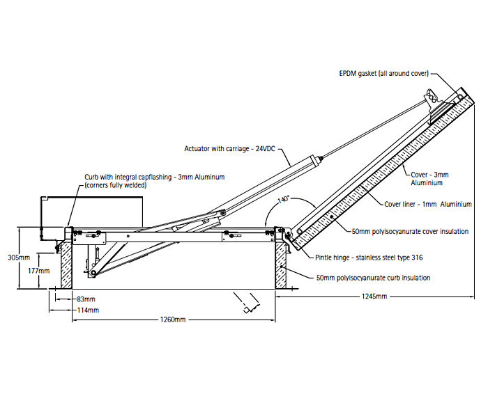 Type ESW-50REM and ESS-50REM smoke vents | Bilco UK | ESI Building Services