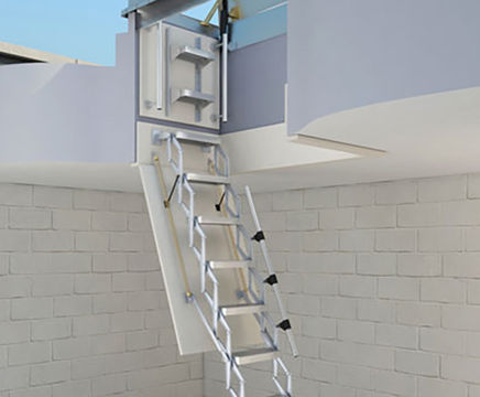 Type BL-ZBOX retractable ladder with trap door | Bilco UK