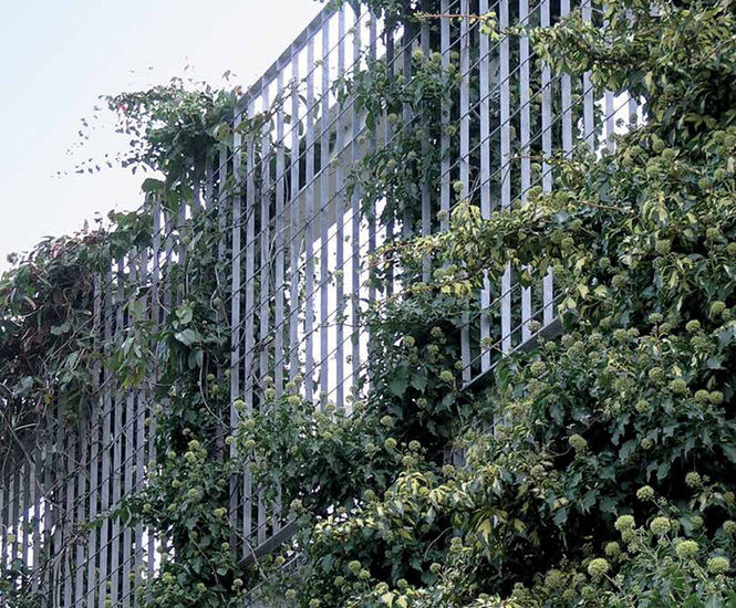 Piazza-132 - steel grating panels for green walls and plant support ...