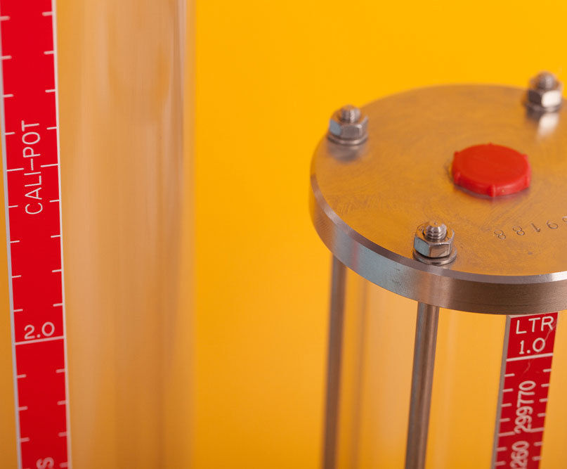 Calibration Pots - dosing pump flow measurement vessel | Images