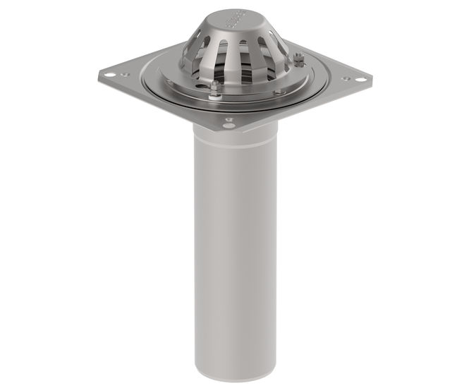 110mm gravity roof drain outlet for single ply membranes | BLUCHER UK