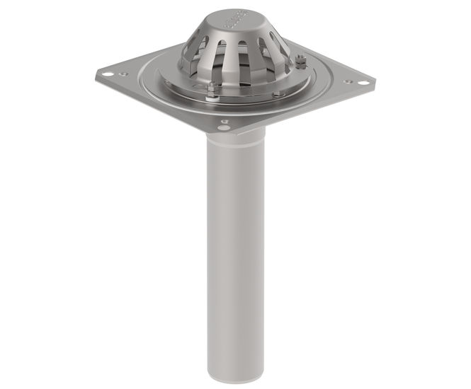 75mm siphonic roof outlet for single ply membranes | BLUCHER UK