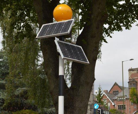 Solar-powered Belisha beacon - 100,000 hours | Street Furnishings | ESI ...