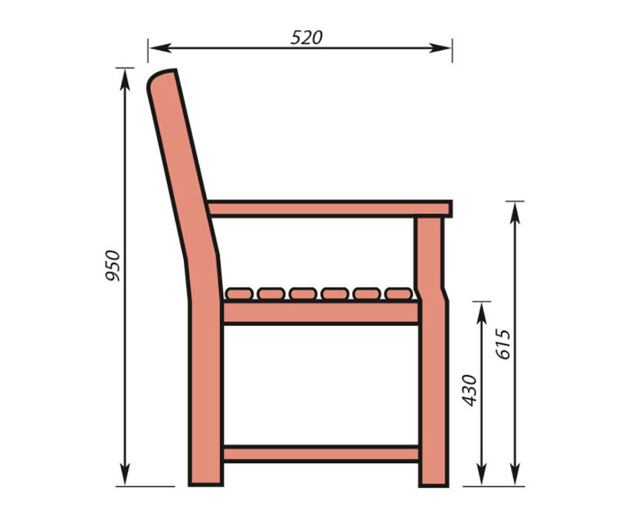 Traditional heavy-duty hardwood seat | Images