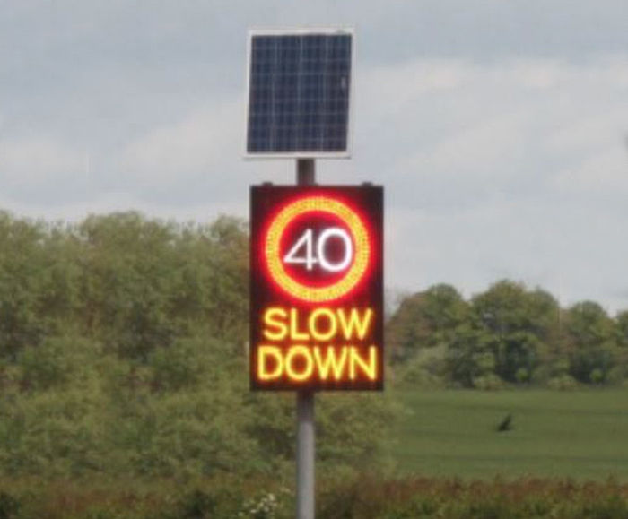 Vehicle Activated Signs - LED road safety sign, mains or solar powered ...