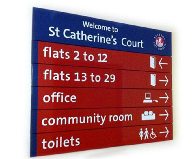 Bespoke reception and interior directory signs | Ward Signs