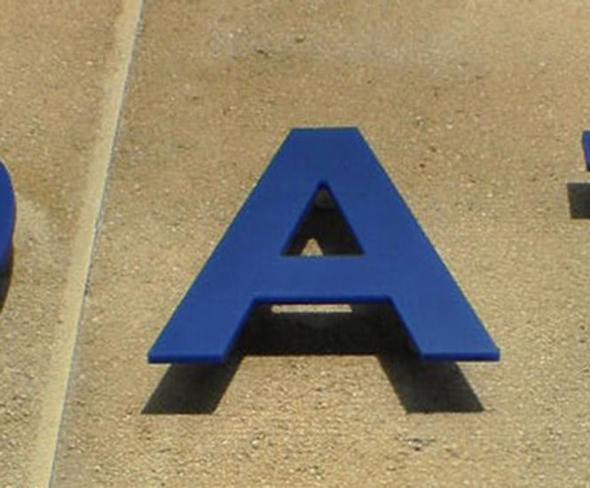 Bespoke cut-out acrylic architectural letters and logos | Ward Signs