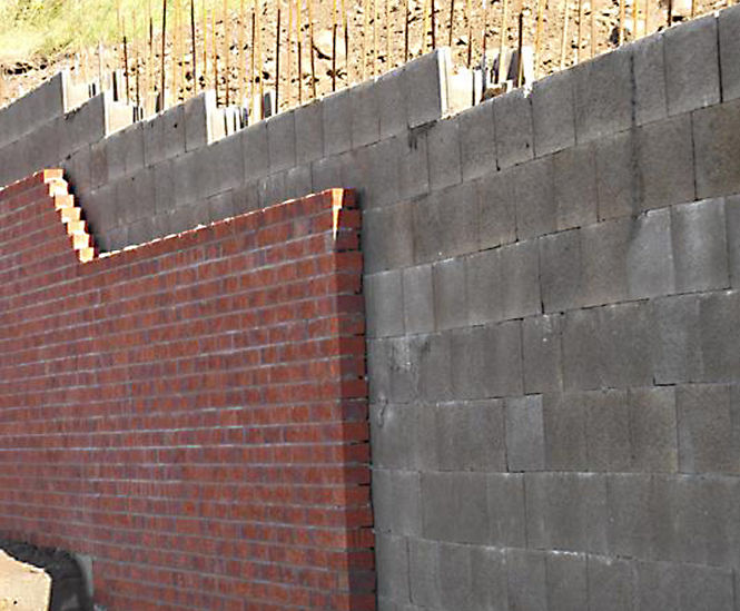 Stepoc shuttering retaining wall, Waterloo Mount, Pudsey | Anderton ...