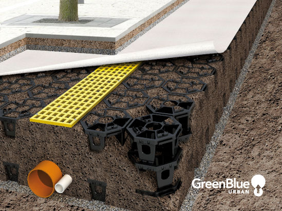 StrataCell - recycled plastic soil cell for tree root pavement support ...
