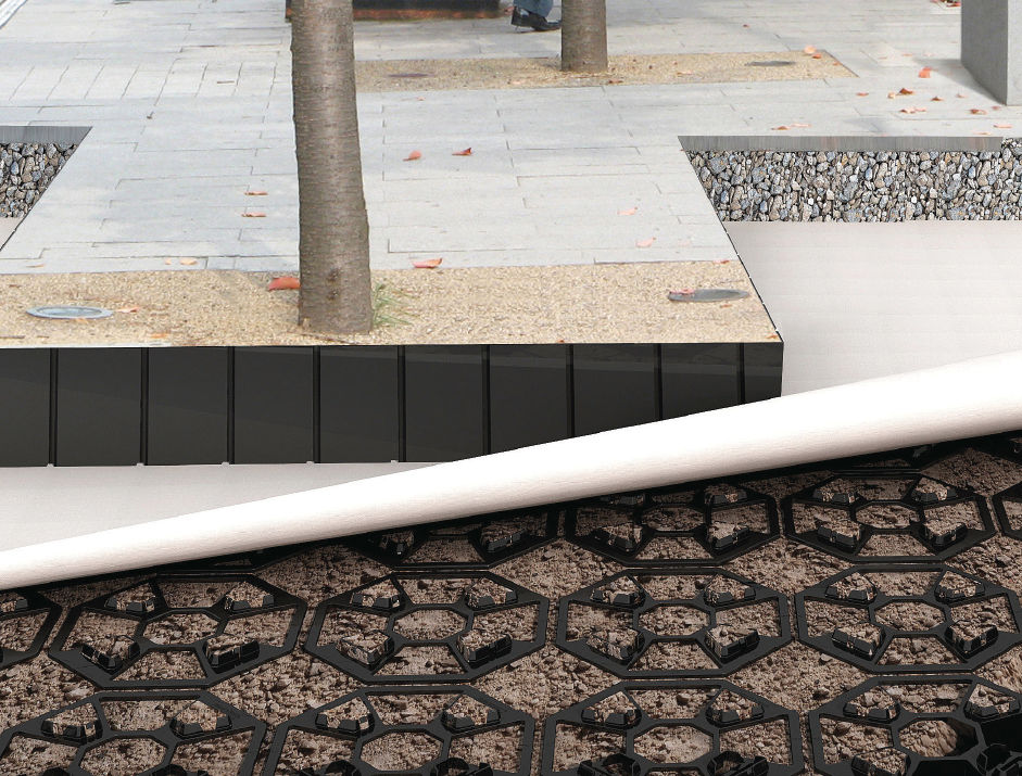 StrataCell - recycled plastic soil cell for tree root pavement support ...