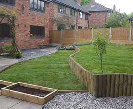 UniLog timber retaining walls for private garden | M&M Timber | ESI ...