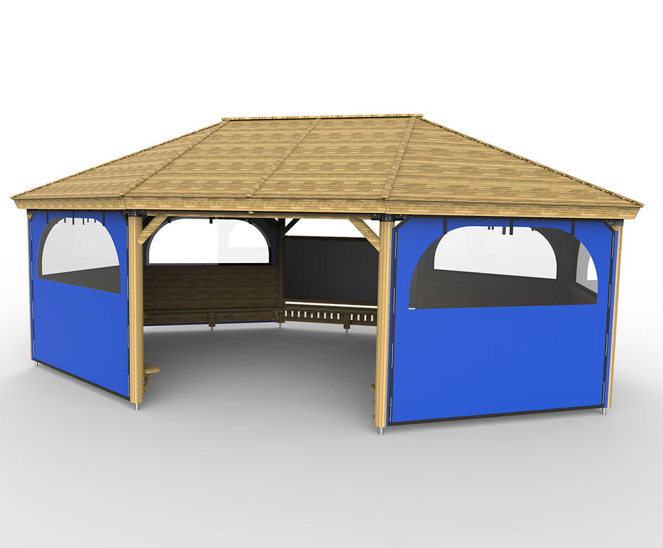 Hexagonal timber gazebos | Images