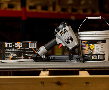 Tiger Claw pneumatic installation gun for decking | OSC Sales | ESI ...