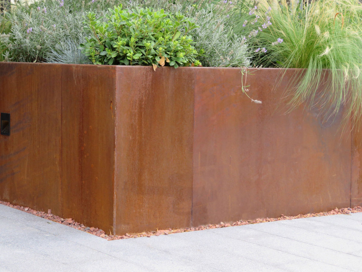 Bespoke corten steel planters | EverEdge | ESI External Works