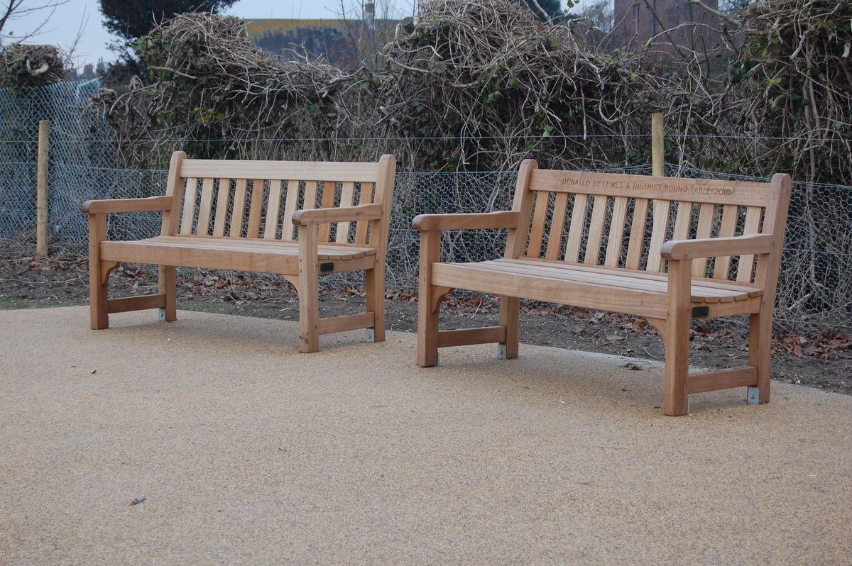 Bespoke timber benches for historic Lewes Priory | Images