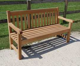Poplar iroko bench | Branson Leisure | ESI External Works