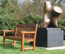 Poplar iroko bench | Branson Leisure | ESI External Works