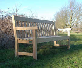 Poplar iroko bench | Branson Leisure | ESI External Works