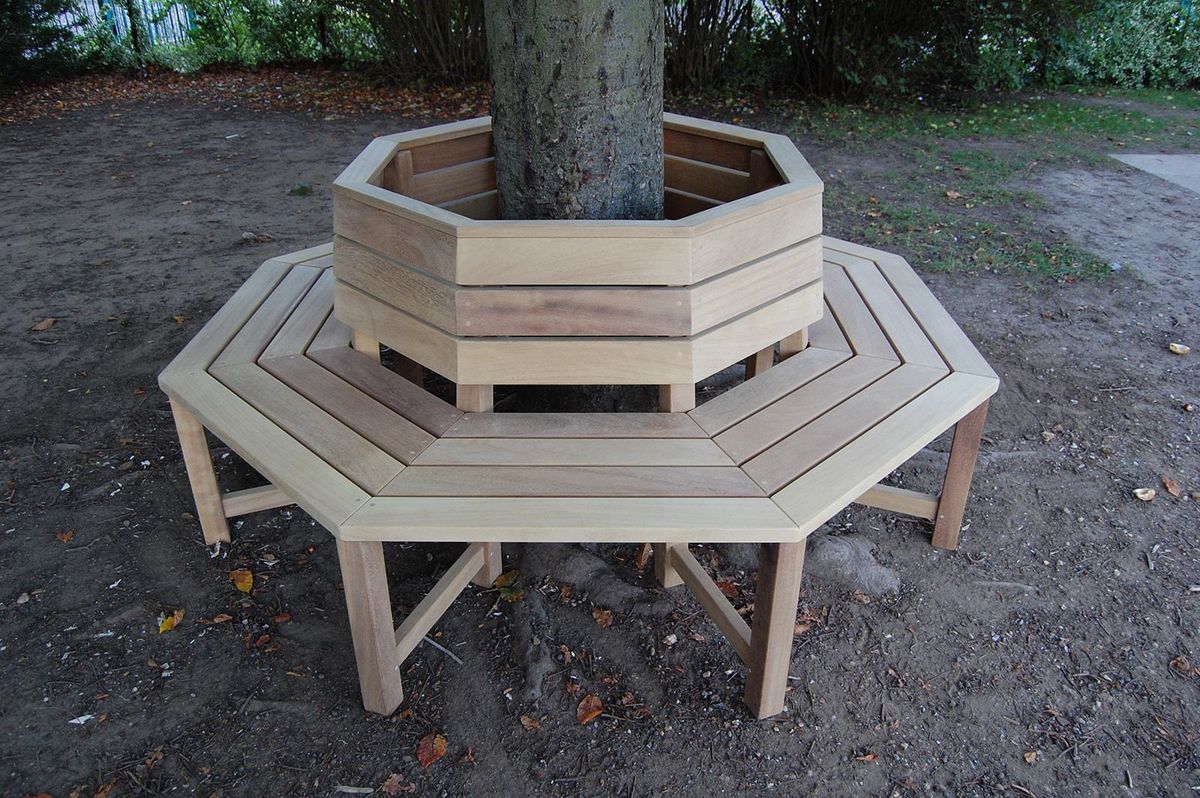 Hardwood tree seats | Branson Leisure | ESI External Works