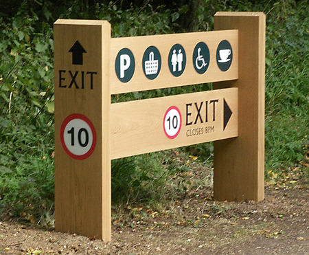 Wayfinding ladder signs | Fitzpatrick Woolmer | ESI External Works