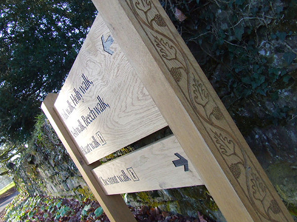 Images for Bespoke carved oak signage scheme at Brockhampton Estate