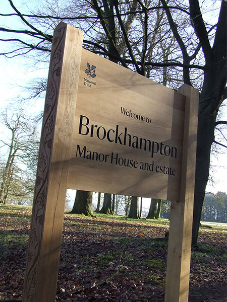Images for Bespoke carved oak signage scheme at Brockhampton Estate