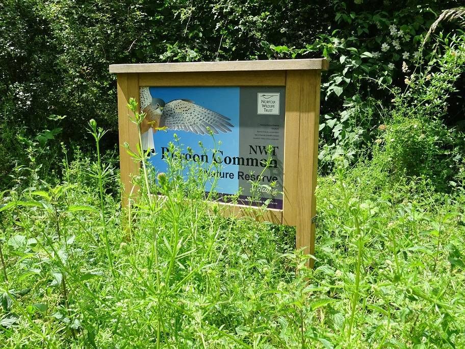 Curved metal interpretation signs for nature reserve | Images