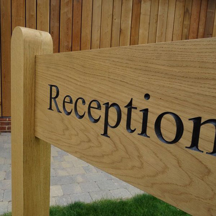 Woodsman™ oak badging sign | Images