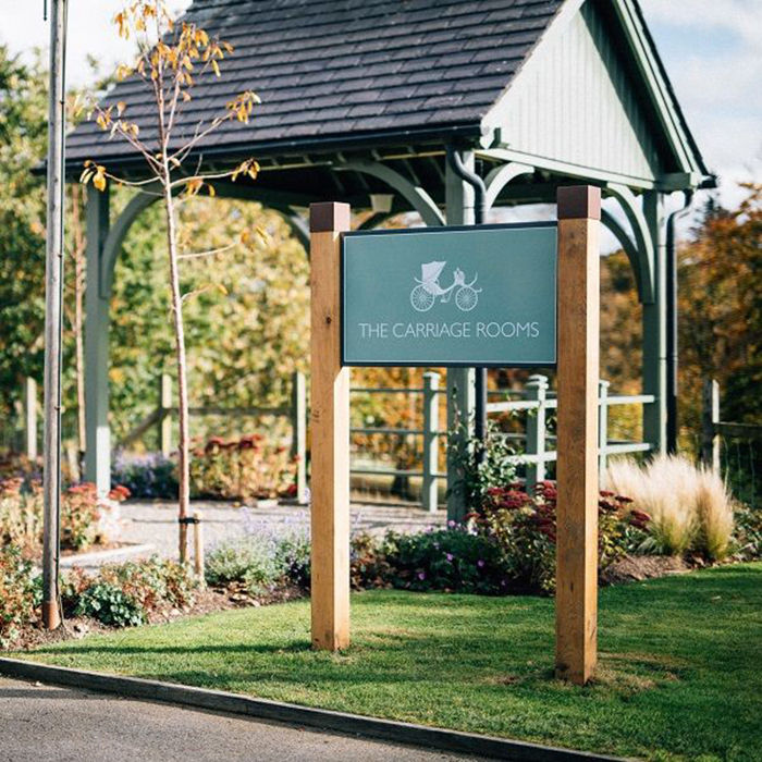 Grenadier™ - oak and aluminium entrance sign | Images