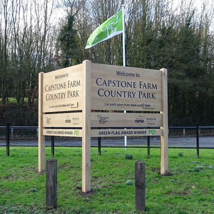 Woodsman™ entrance sign | Images