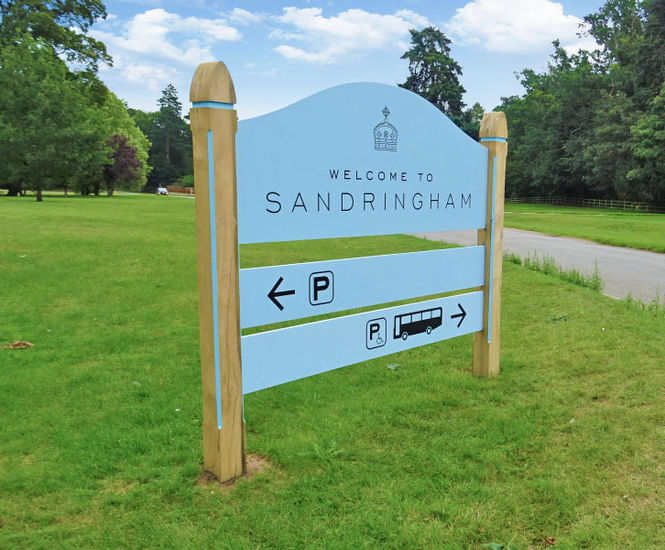 Bespoke wayfinding signage for Sandringham Estate | Fitzpatrick Woolmer